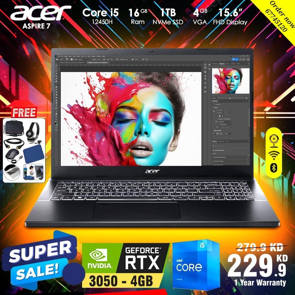 ACER Aspire 7 Core I5 Selling Spot Kuwait By Royal Digital ACER Aspire 7 Core I5 Selling Spot Kuwait By Royal Digital